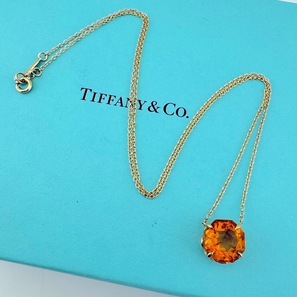Tiffany & Co. | Jewelry | Tiffany Co 8k Yellow Gold Octagon Citrine ...